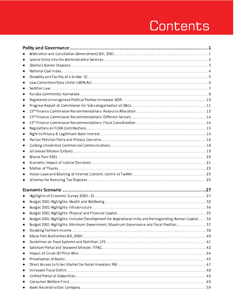 Drishti IAS Monthly Current Affairs Consolidation February Part I II