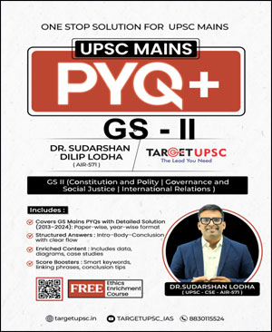 Target Upsc Mains PYQ GS -2 Topic-wise Paper English Medium Original Book