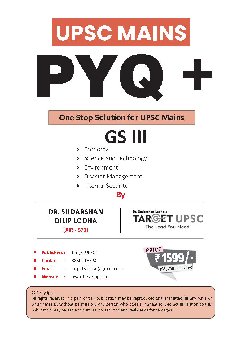 Target Upsc Mains PYQ GS -3 Topic-wise Paper English Medium Original Book