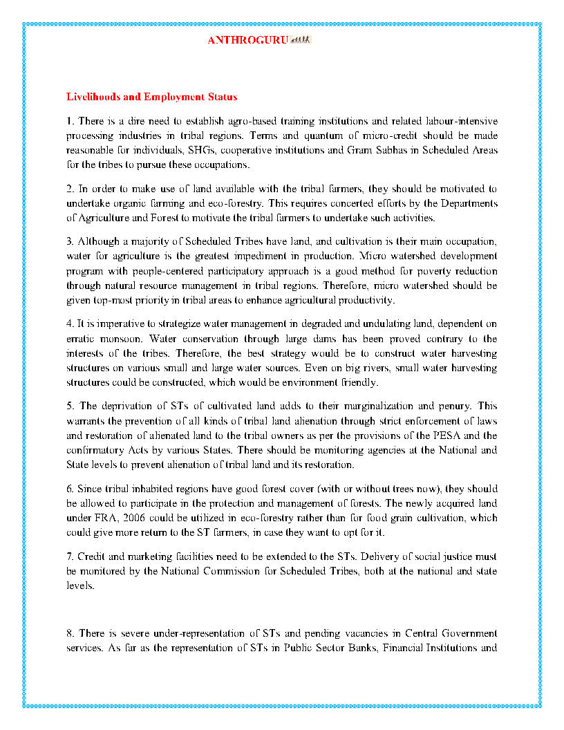 Anthroguru - Anthropology Report Summaries - Printed Notes