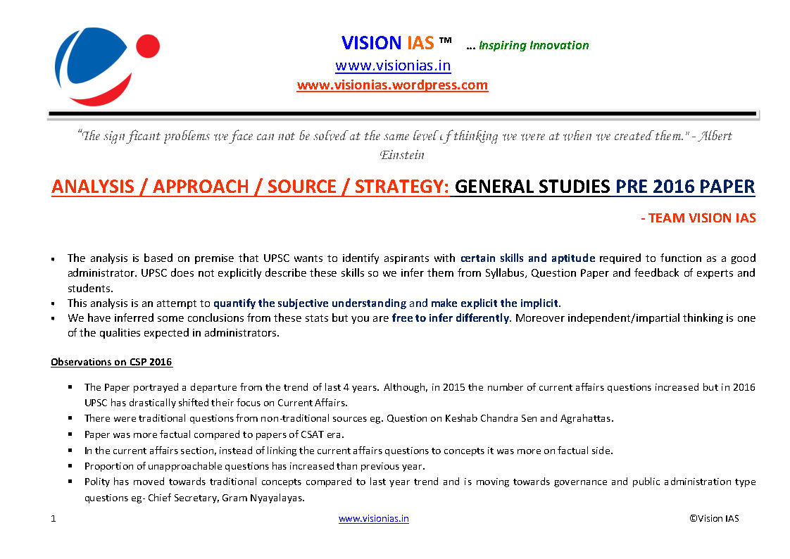 Vision Ias Gs Prelims Solved Paper 2016-2020 English Medium