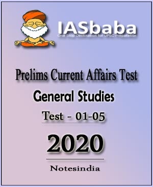 Ias Baba General Studies Prelims Test Series (01-05) - 2020 - Notesindia