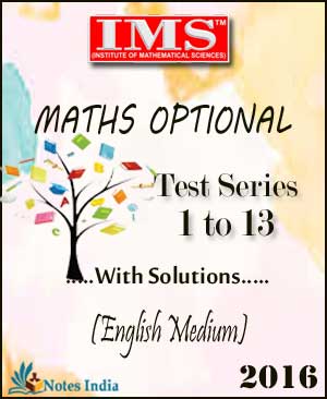 IMS - Maths Optional - Test Series 1 To 13 - With Solutions - English ...