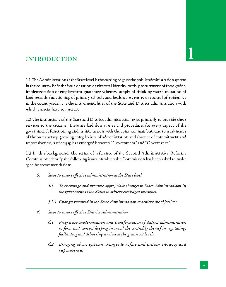 Fifteenth Report-Second Arc Report-State And District Administration ...