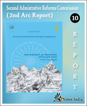 Tenth Report-Second Arc Report-Refurbishing of Personnel Administration ...