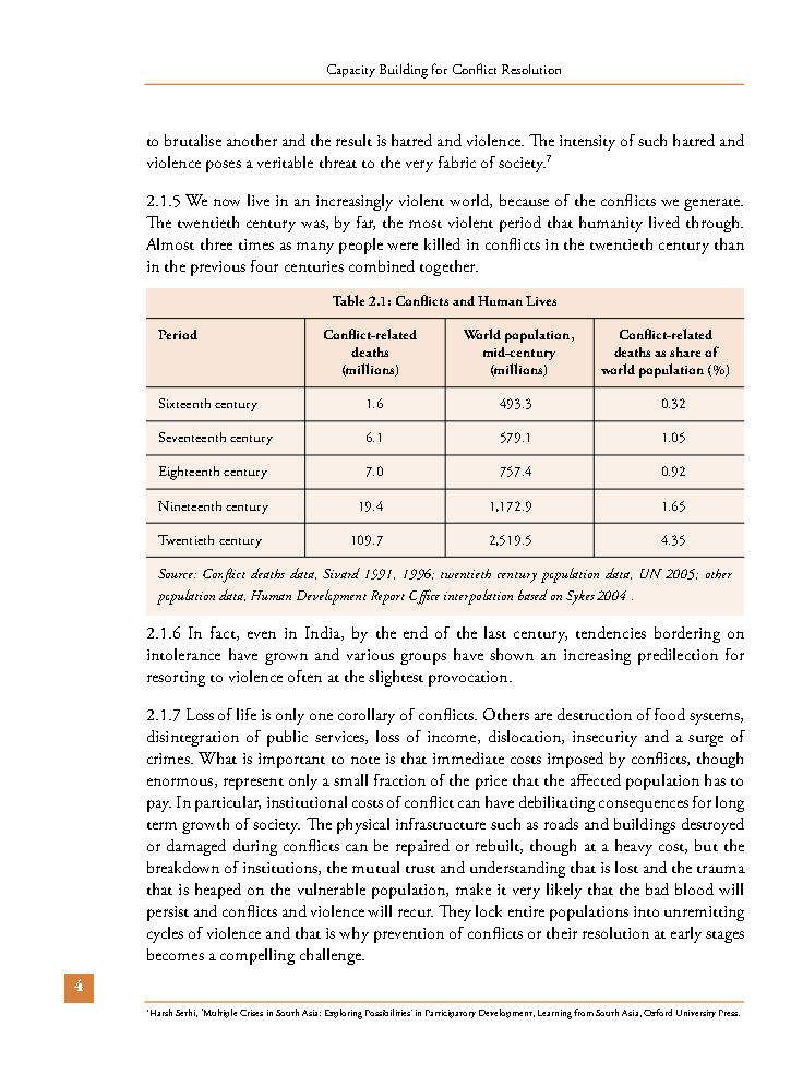 Seventh Report-Second Arc Report-Capacity Building For Conflict ...
