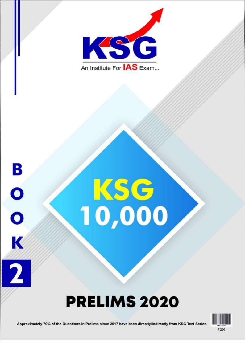Ksg Ias - 10000 Prelims Book - 2 - 2020 - Printed Notes - Notesindia
