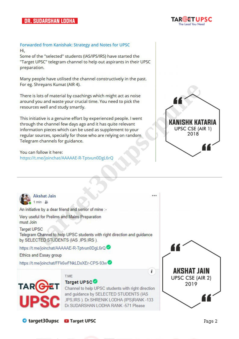 Target UPSC - Trarget Shots 2020 Volume-2 - By Dr Sudarshan Lodha Air ...