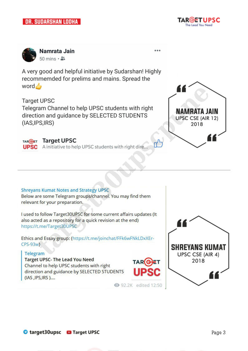 Target UPSC - Trarget Shots 2020 Volume-2 - By Dr Sudarshan Lodha Air ...