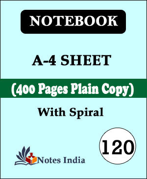 Notebook-A-4 Sheet Plain Copy (400 Pages) With Spiral-Notesindia