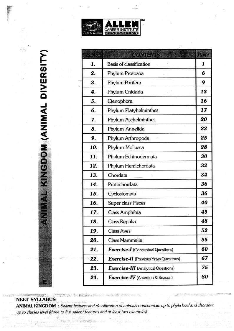 Allen Career Institute - Biology Module -5 Printed Notes For Neet ...