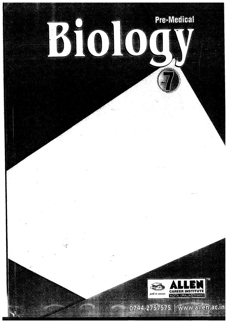 Allen Career Institute - Biology Module -7 Printed Notes For NEET ...