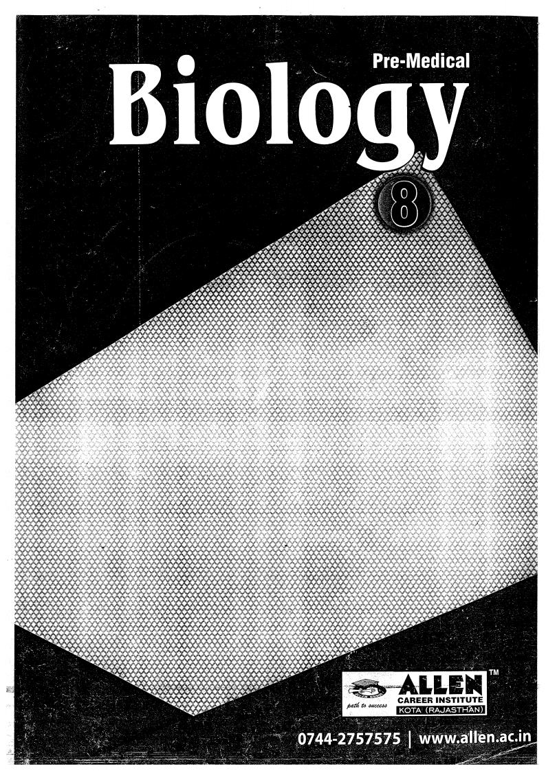 Allen Career Institute - Biology Module -8 Printed Notes For NEET ...