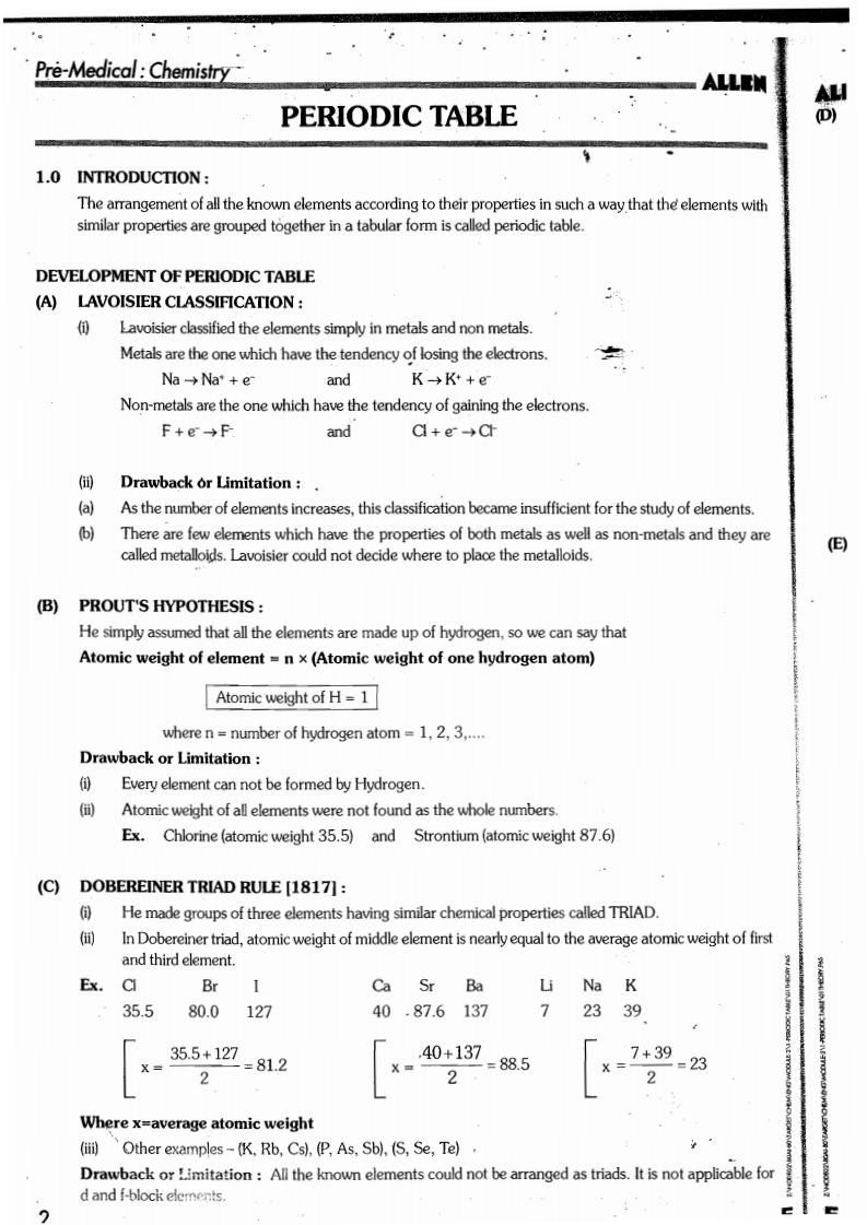 Allen Career Institute - Chemistry Module -2 - Printed Notes For NEET ...