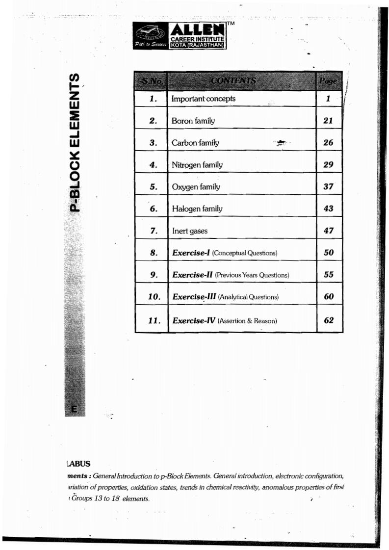 Allen Career Institute - Chemistry Module -5 - Printed Notes For NEET ...