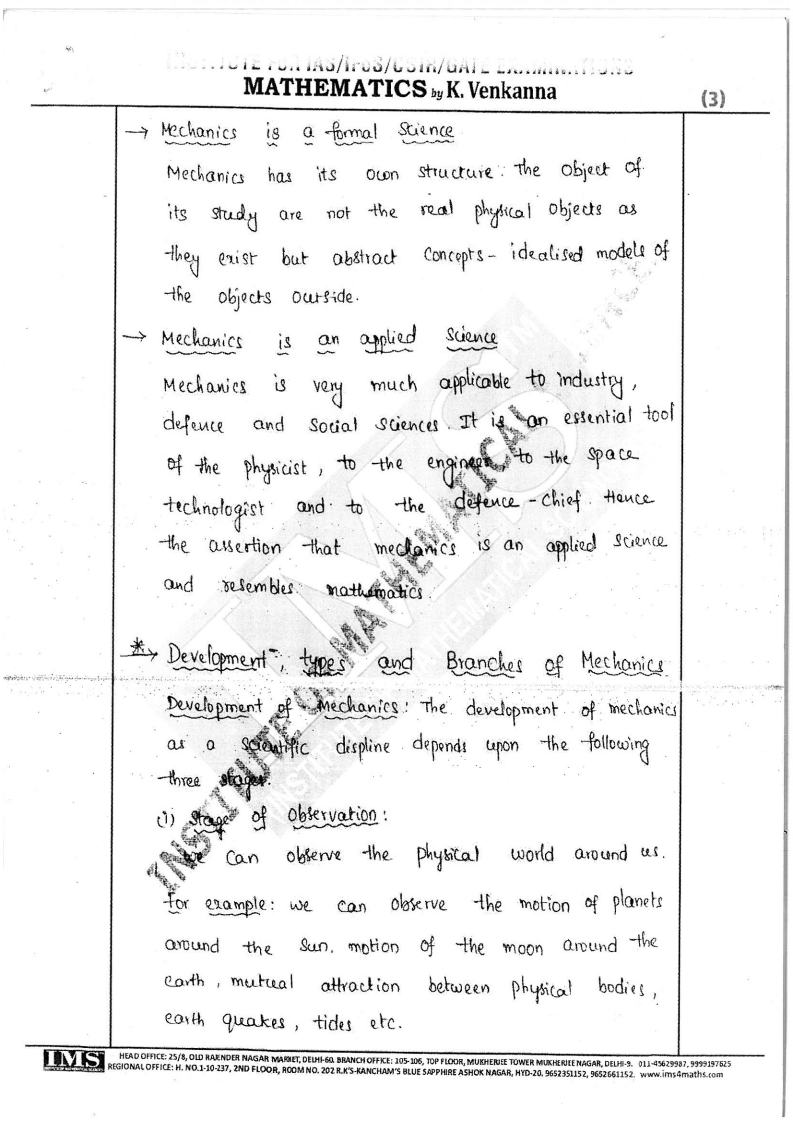 IMS Maths – Mathematics Optional notes for IAS printed notes – Class ...