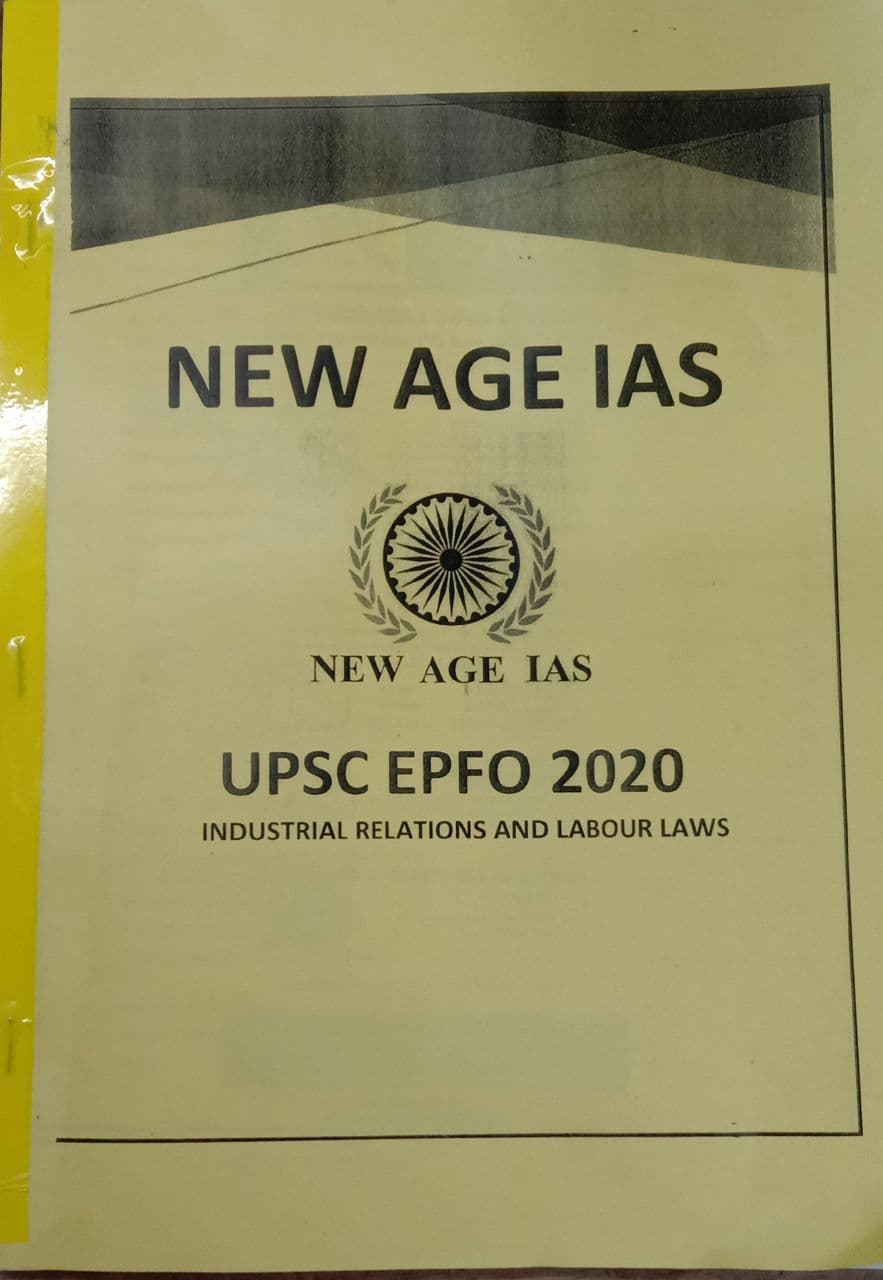 New Age IAS - UPSC EPFO - Printed Notes 2020 - English Medium - Notesindia
