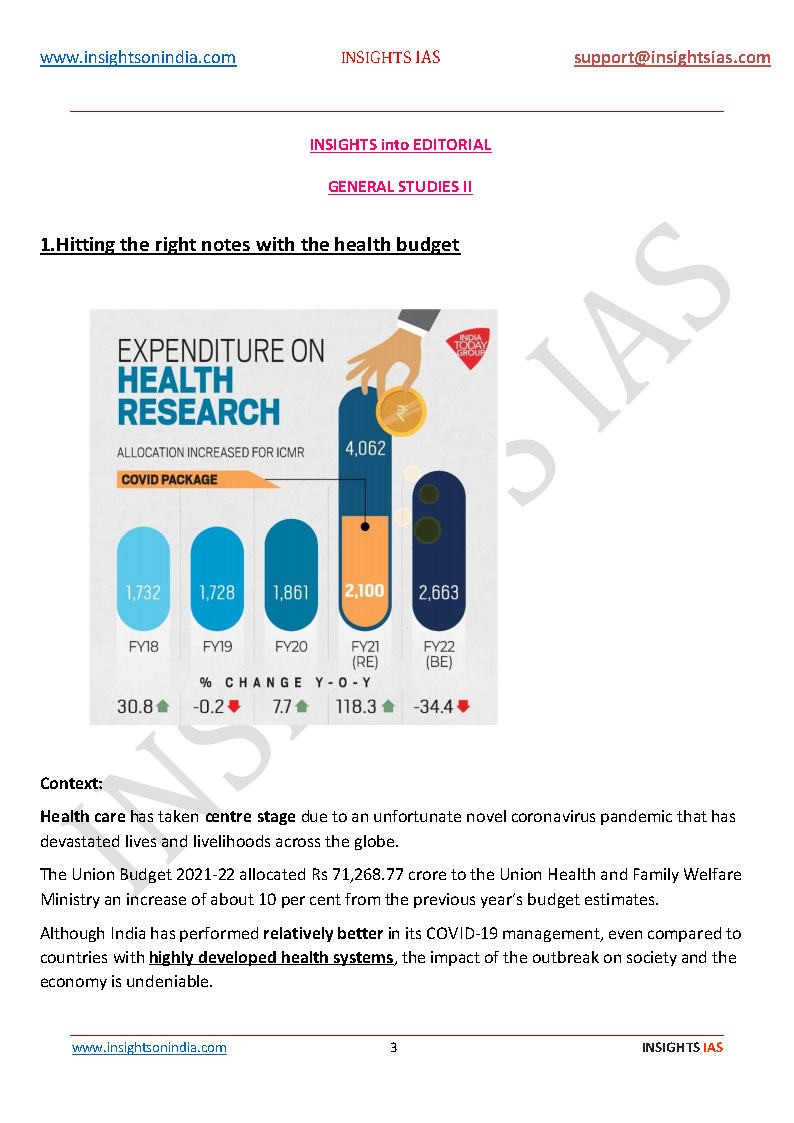 Insights IAS - Monthly Editorial - Compilation February 2021 - Printed ...