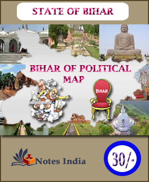Map-Bihar of Political Map-English Medium-Notesindia