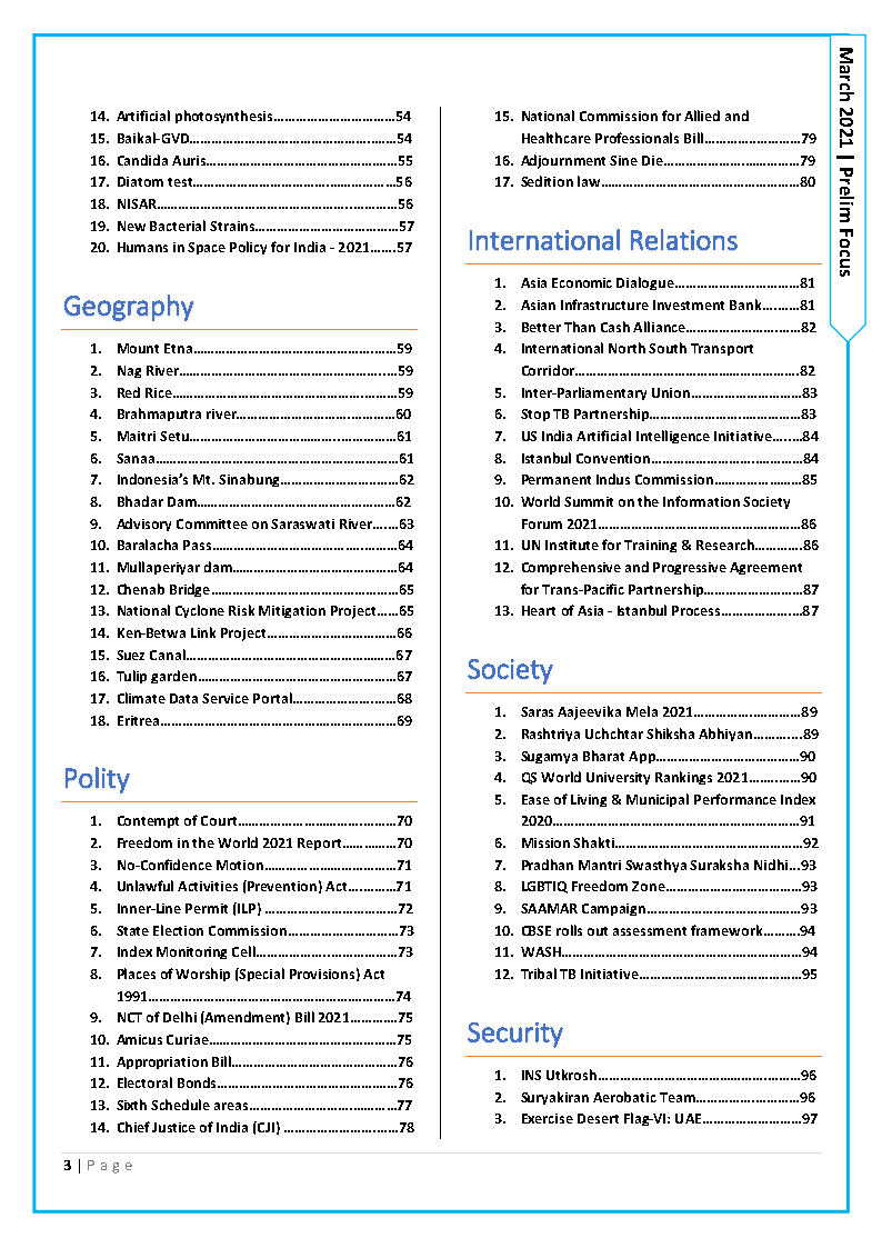 Only IAS - Monthly Magazine March 2021 - English Medium - Notesindia