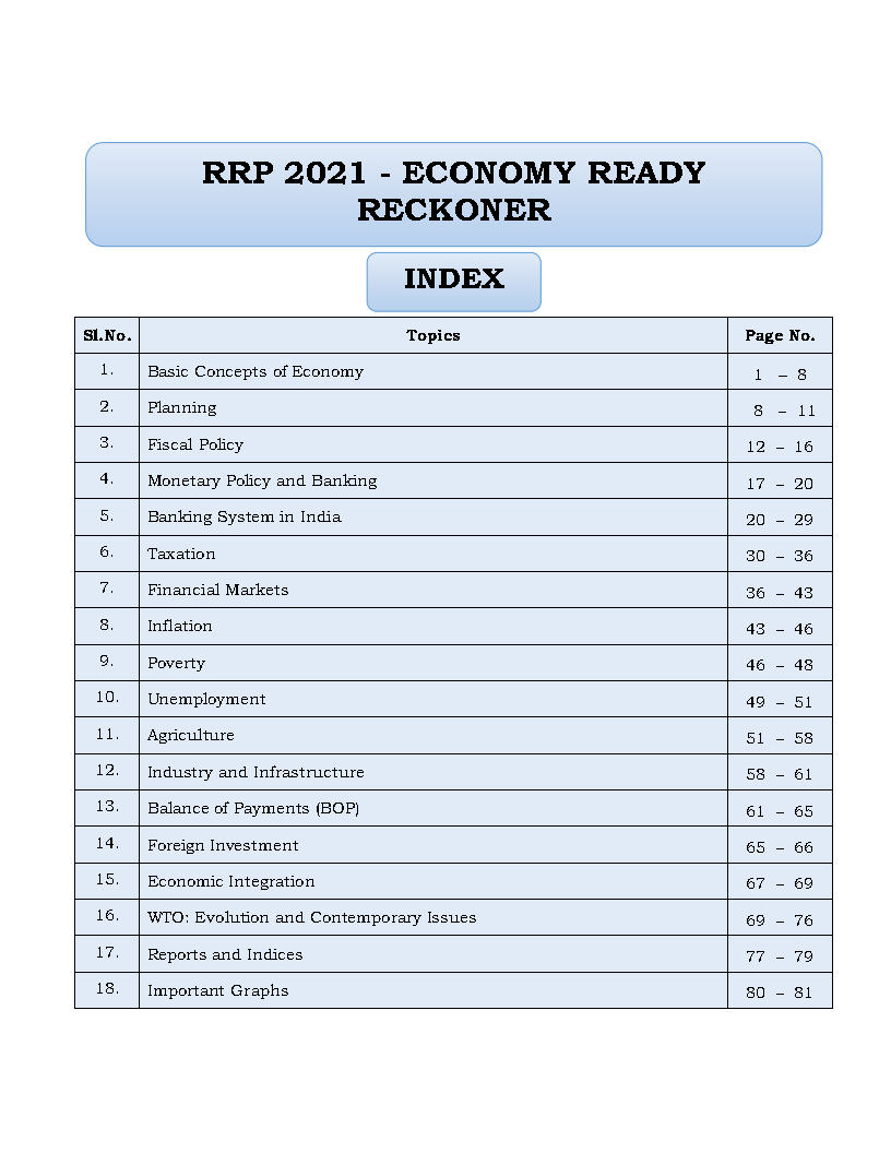 La Excellence IAS-RRP-Ready Reckoner-Economy 2021-English Medium-Notesindia