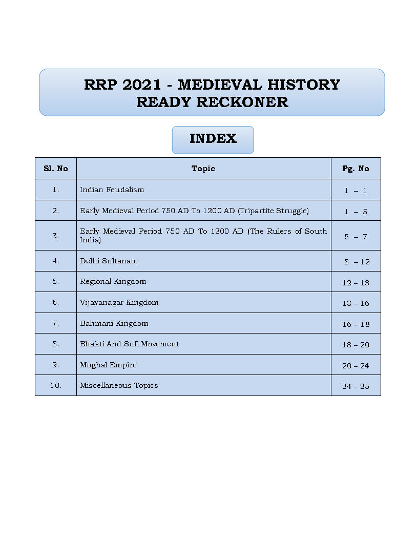 La Excellence IAS-RRP-Ready Reckoner-Medieval History 2021-English ...