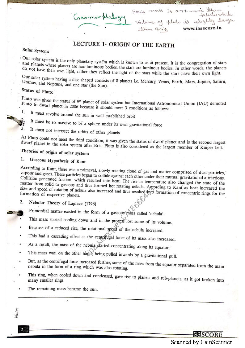 GS Score-Geography Optional By Rohit Lodha Printed Notes-English Medium ...