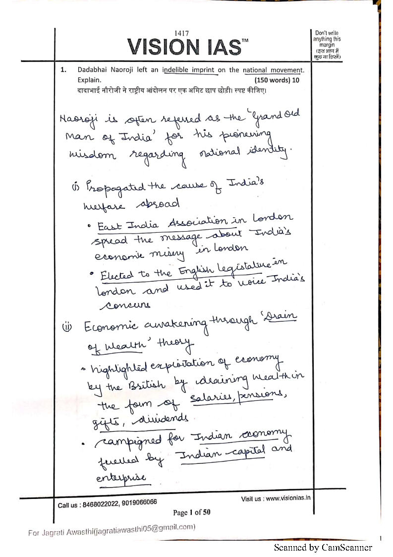 Vision IAS-Topper Copy By Jagrati Awashti-Rank 2-GS+Ethics-English ...