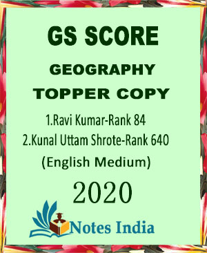 GS Score-geography Topper Copy 2020-English Medium-Notesindia