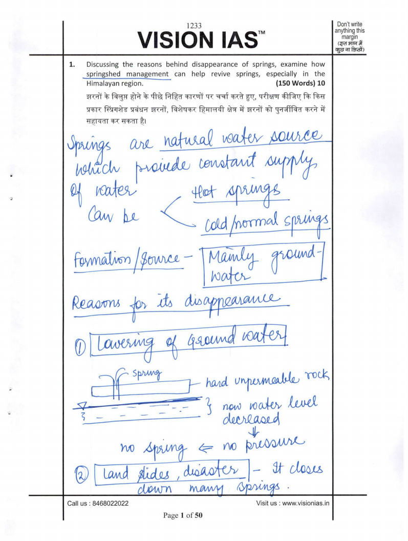 Vision IAS-General Studies Topper Copy 2020-Part-I-English Medium ...