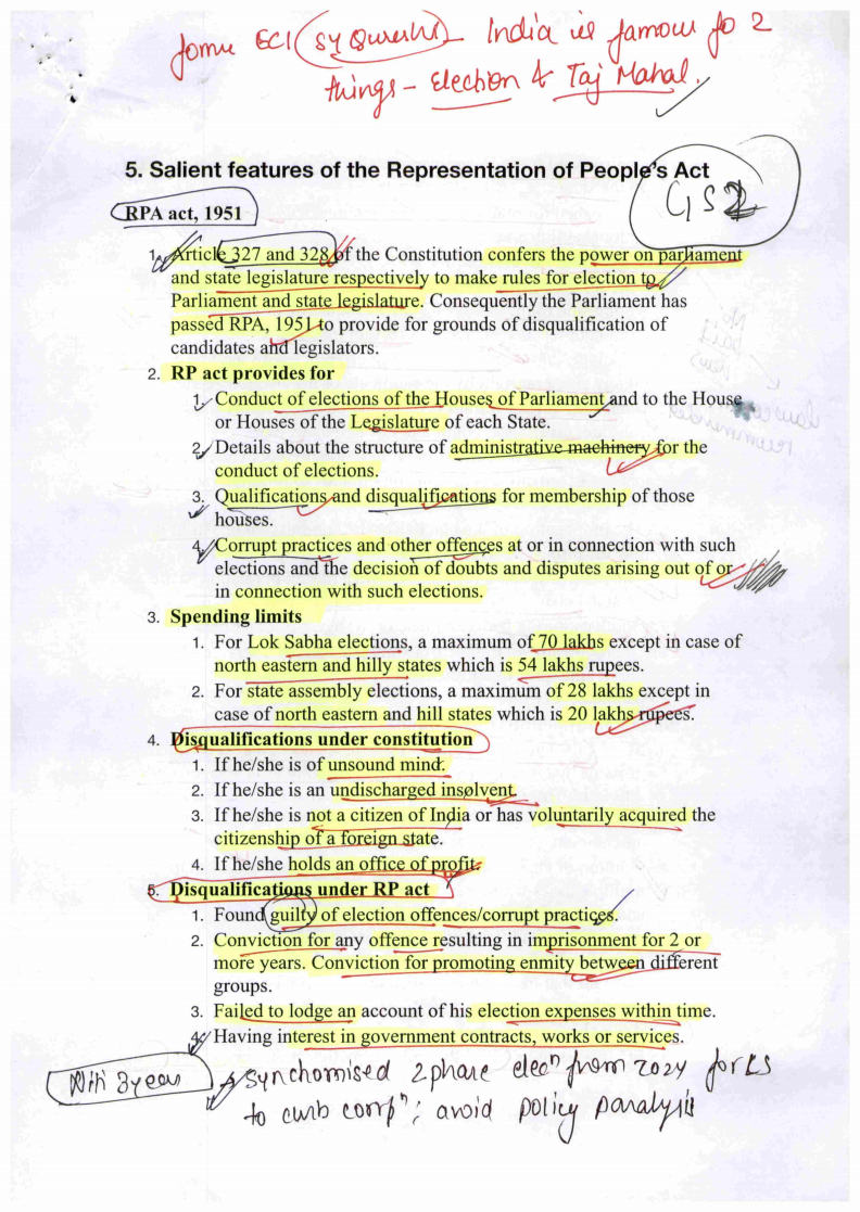 Satyam Gandhi-General Studies-Topper Notes-GS-2 Polity-AIR 10, UPSC CSE ...