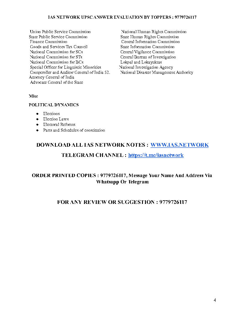 IAS Network-Indian Polity Short Notes UPSC 2022-By Toppers-English ...