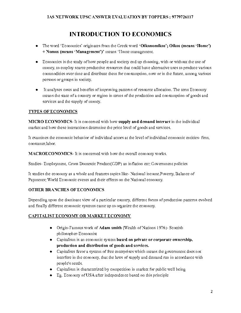 IAS Network-Economy Notes UPSC 2022-By Toppers-English Medium-Notesindia