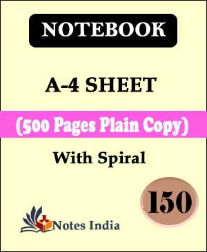 Notebook-A-4 Sheet Plain Copy (500 Pages) With Spiral-Notesindia
