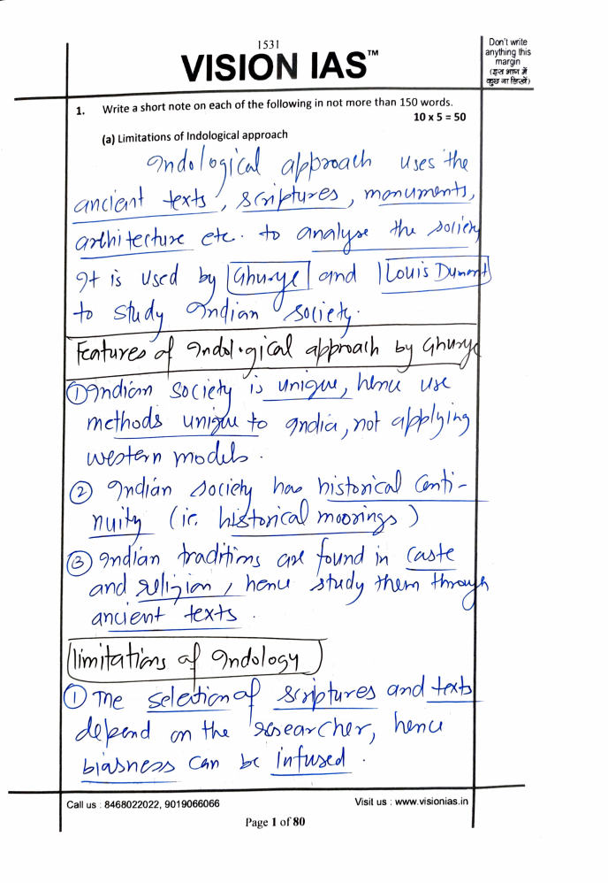 Vision IAS-Sociology Optional Topper Copy 2021-English Medium-Notesindia