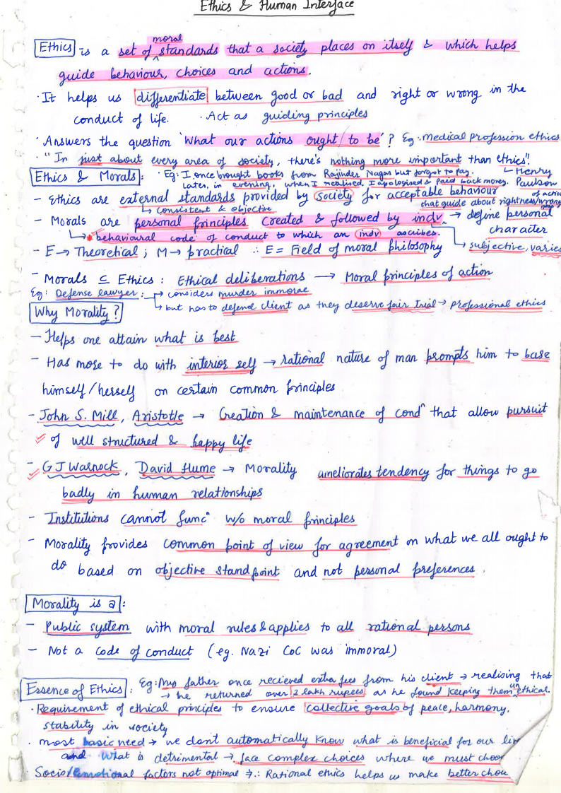 Topper Notes-Ethics GS Paper-IV By Surbhi Goyal Air-78 Cse-2021-English ...