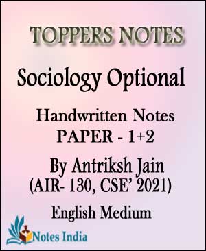 Topper Notes - Sociology Optional By Antriksh Jain Air-130 Cse-2021 ...