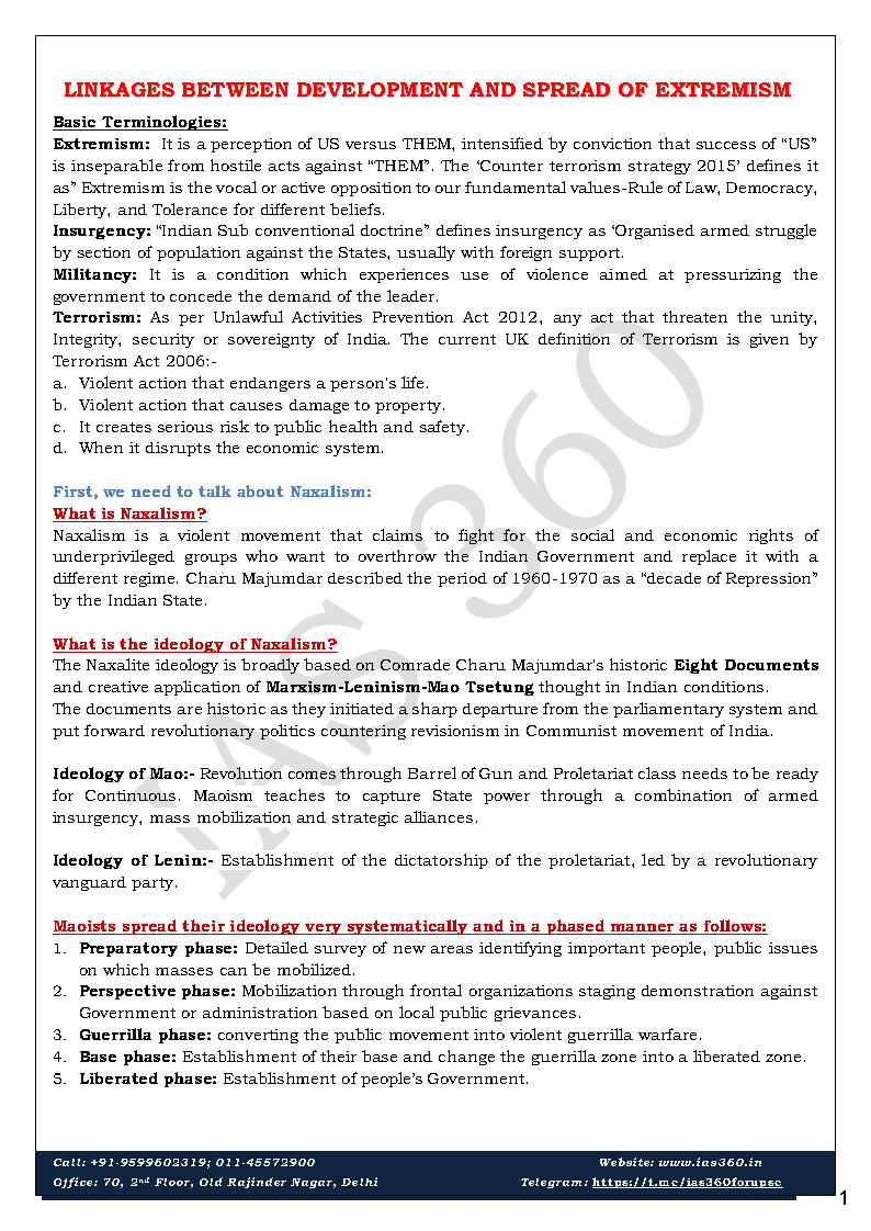 Ias 360 - Internal Security - GS (Paper-III) - A Complete Solution For ...