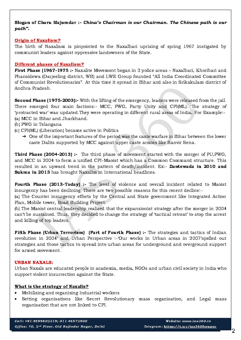 Ias 360 - Internal Security - GS (Paper-III) - A Complete Solution For ...