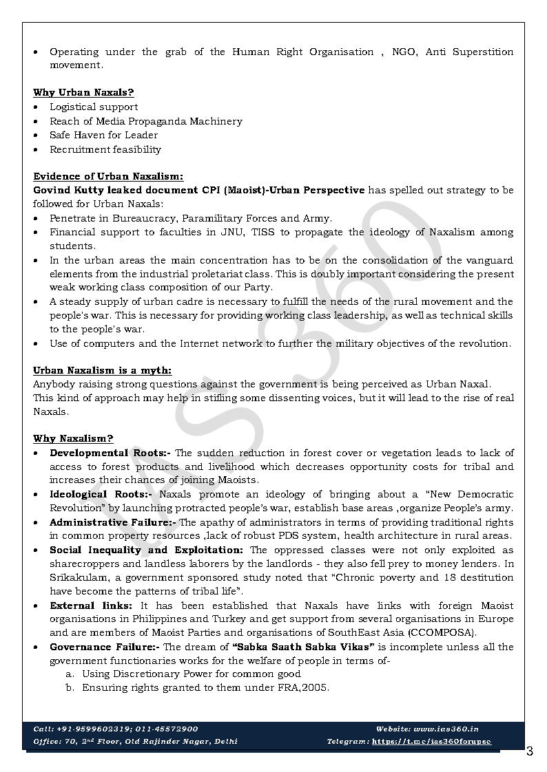 Ias 360 - Internal Security - GS (Paper-III) - A Complete Solution For ...