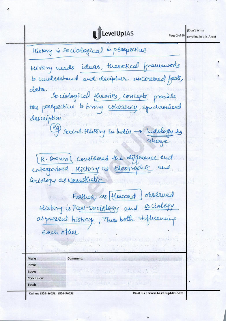 Levelup Ias - Sociology Optional - Toppers Copy 2021 - By Abhinav J ...