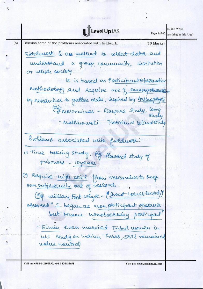 Levelup Ias - Sociology Optional - Toppers Copy 2021 - By Abhinav J ...