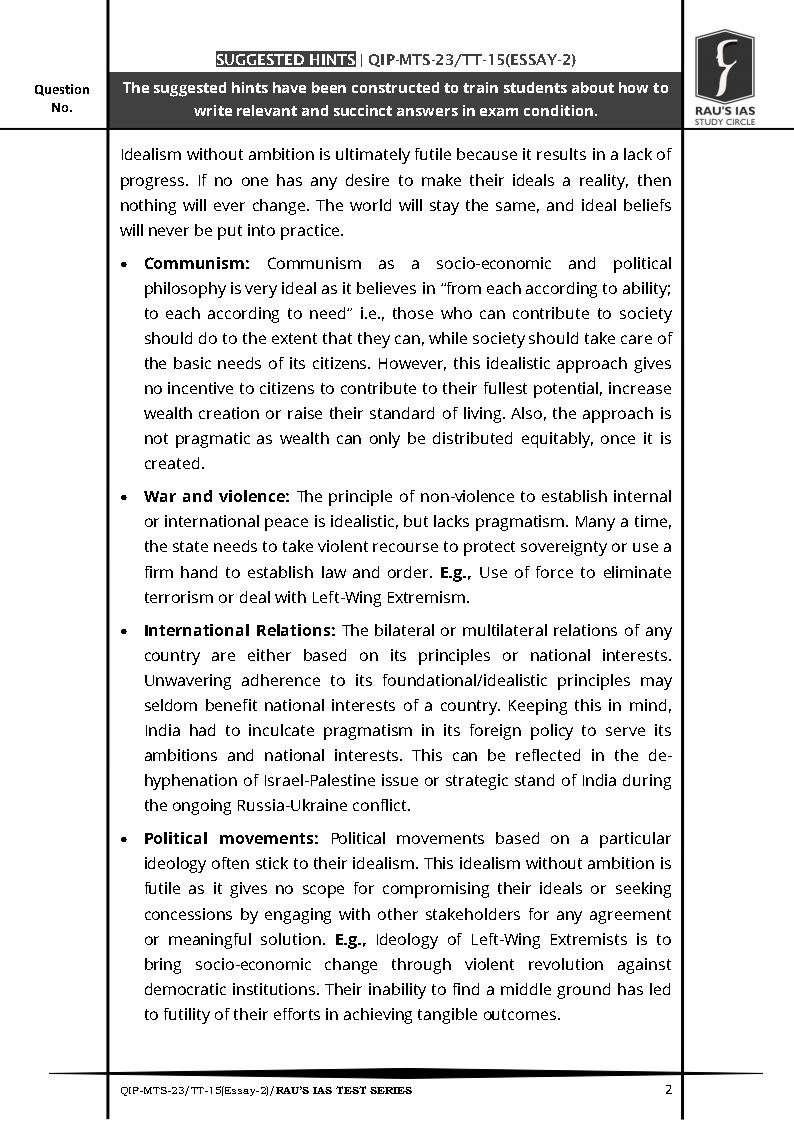 Rau's Ias - General Studies - Mains Test Series 01 To 15 - English ...
