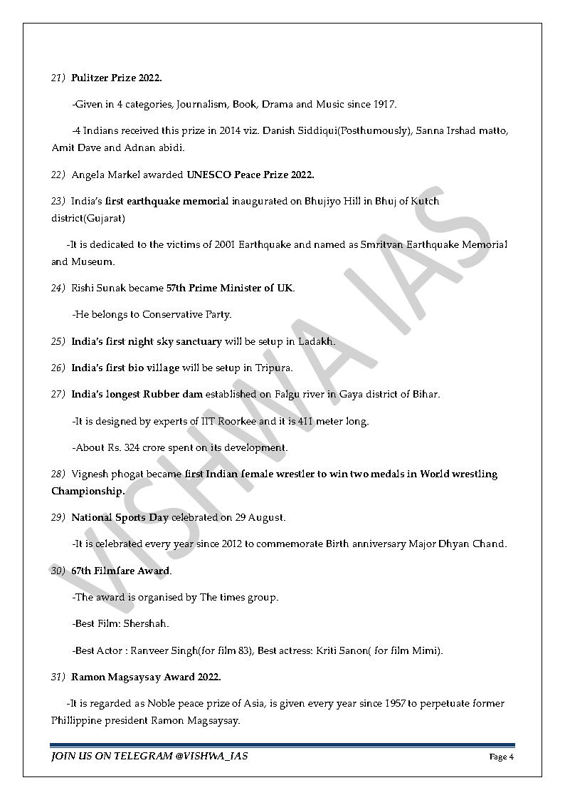 Vishwas Ias - 68th BPSC - Revise National Current Affairs - Printed ...