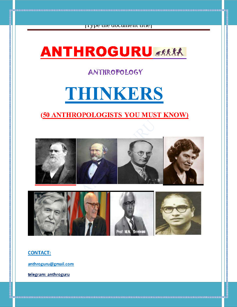 Anthroguru Anthropology Thinkers 50 Anthropologist You Must Know