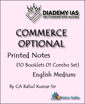Diademy Ias - Commerce Optional - Printed Notes - (10 Booklets 01 Combo ...