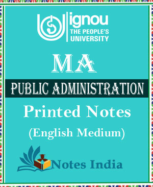 IGNOU-MA Public Administration-Printed Optional Notes-English Medium ...