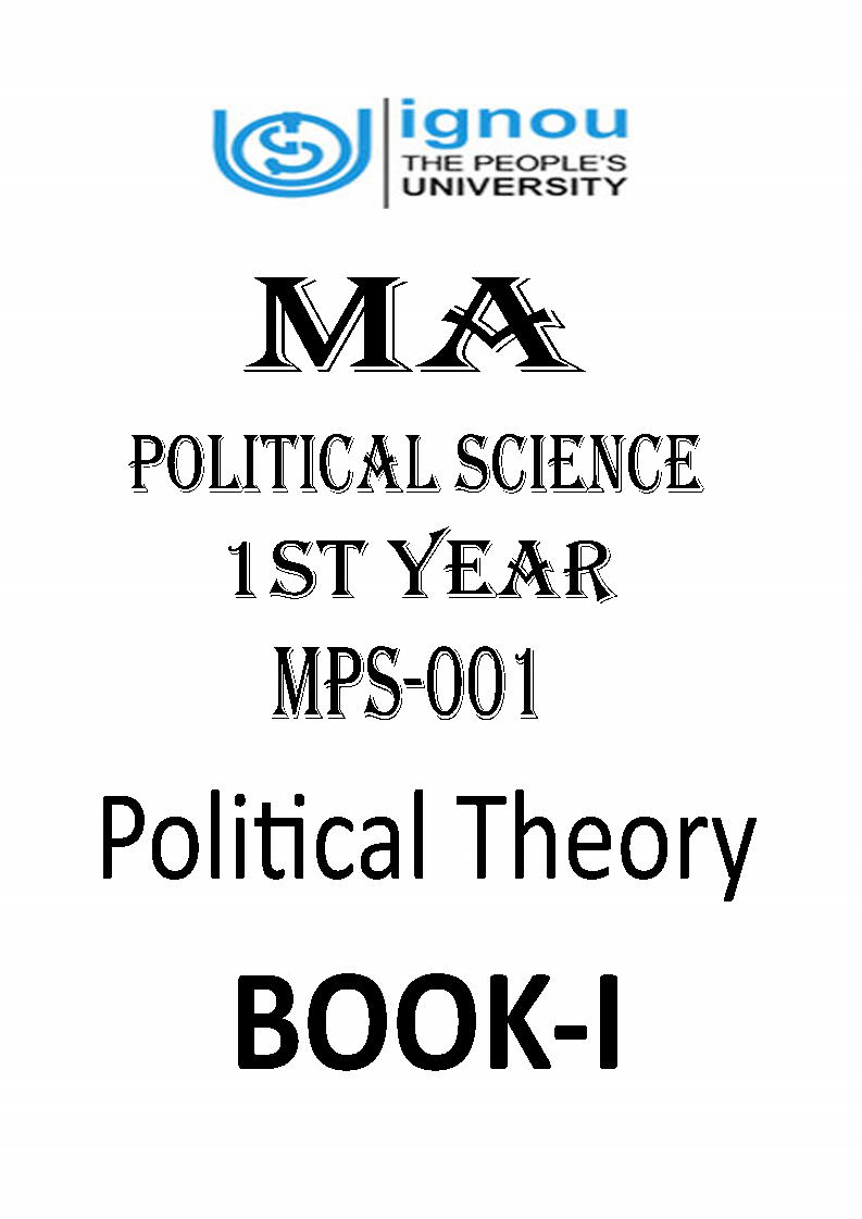 IGNOU-MA-Political Science Printed Notes-English Medium-Notesindia