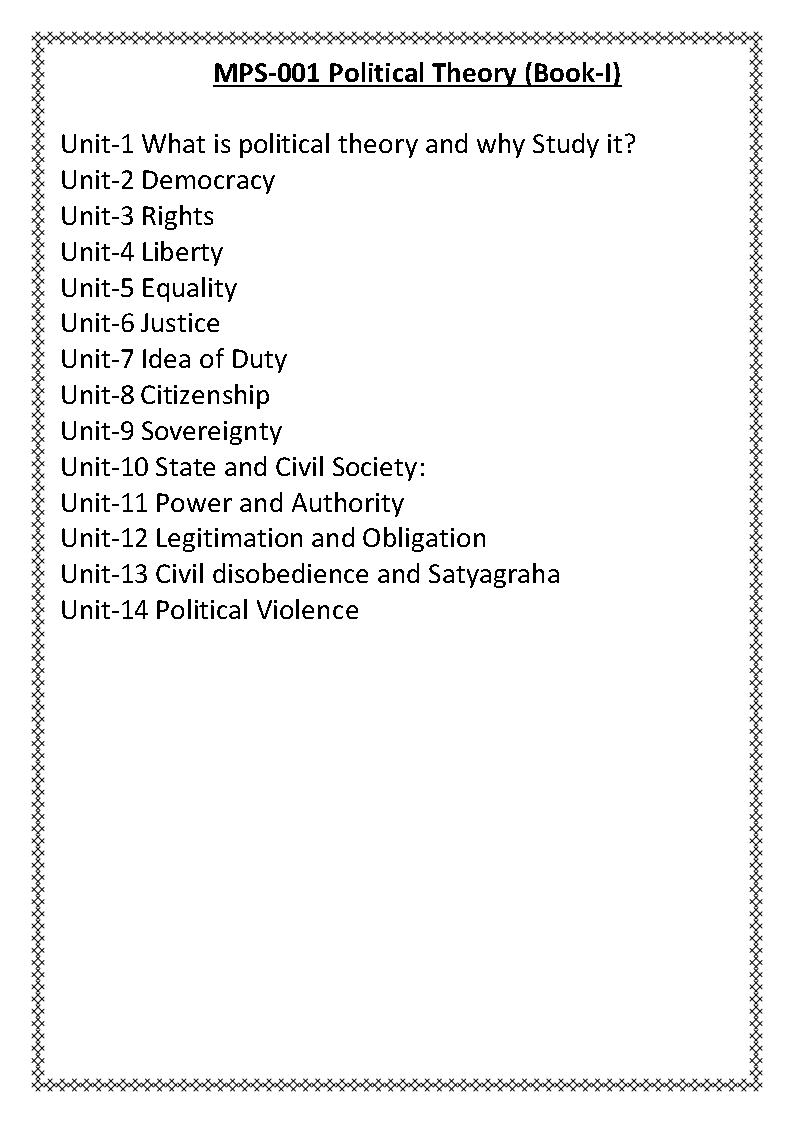 IGNOU-MA-Political Science Printed Notes-English Medium-Notesindia
