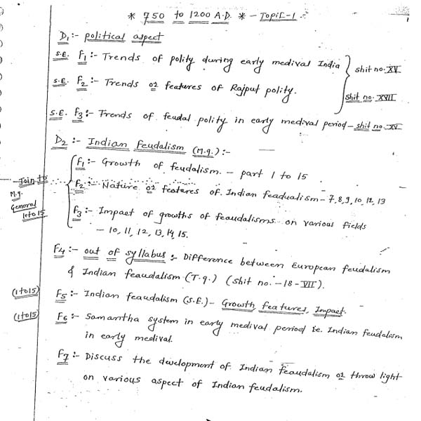History Optional Handwritten Class notes Hemant Jha for IAS & PCS